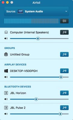 用Airfoil让多个蓝牙音箱同步播放音乐